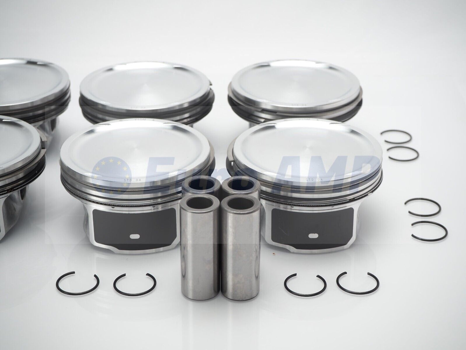 Jaguar Land Rover Piston Set 8 (+0.50) w/rings AJ133 5.0 V8 Supercharg ...