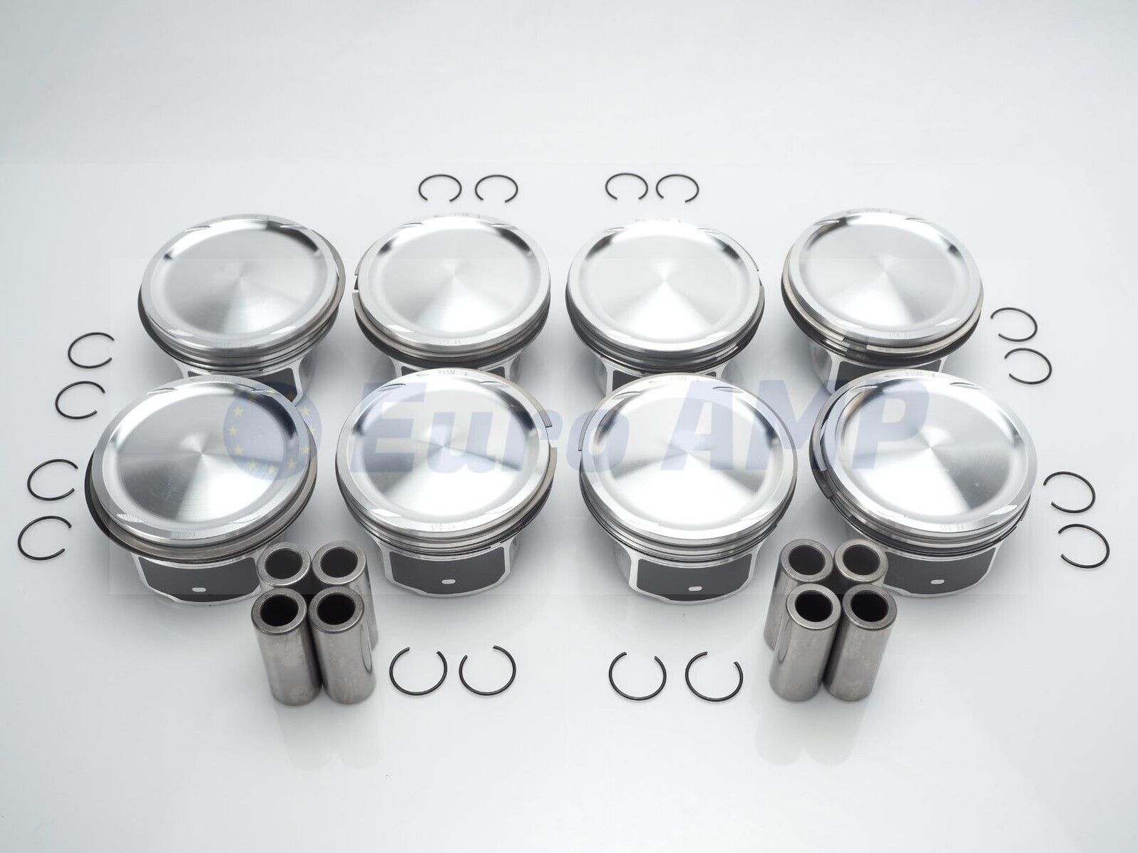 Jaguar Land Rover Piston Set 8 (+0.25) w/rings AJ133 5.0 V8 Supercharg ...